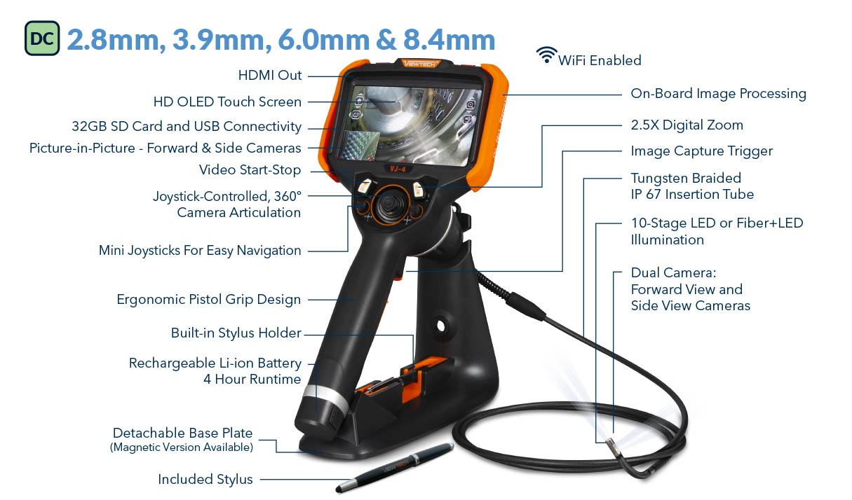 VJ-4 Dual Camera Borescope - ViewTech